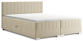 Postel dvoulůžko BOXSPRING EDIT + topper v ceně | 180x200 | 02 světle béžová