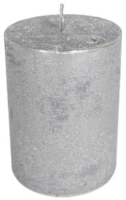 Stříbrná nevonná svíčka XXL válec - Ø 10*20cm