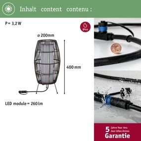 Paulmann 94754 Plug&Shine Basket, venkovní lucerna LED 3,2W RGBW, výška 40cm, IP44, ZigBee