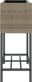 Zahradní truhlíky s policí 2 ks šedé 70 x 28 x 70 cm 3210512