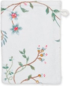 Pip Studio ručníky z bavlněného froté Les Fleurs, bílé (Luxusní ručníky z bavlněného froté v designu Les Fleurs v bílé barvě)