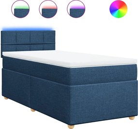Box spring postel s matrací modrá 100 x 200 cm textil 3288897