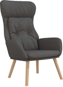 Relaxační židle tmavě šedá textil 341291