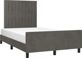 Rám postele bez matrace tmavě šedá 120 x 200 cm samet 3125868