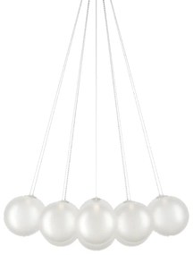 Lodes Random Cloud 14 ø28, závěsné svítidlo LED 14 x 5W 2700K, bílé sklo, rozměr 125x112cm
