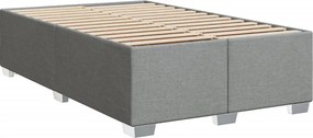 Box spring postel s matrací světle šedá 120 x 200 cm textil 3290469