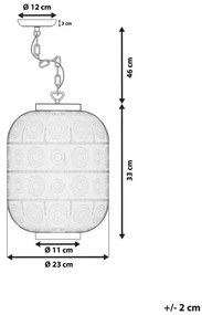 Závěsná niklová lampa MARINGA Beliani