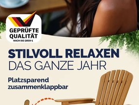 Lehátko Adirondack z akáciového dřeva skládací