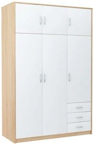 CASARREDO Šatní skříň VIKA 6D3SZ dub sonoma/bílá