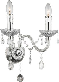 Toolight Rea, Nástěnné svítidlo EBT017-2W Transparent, OSW-01232