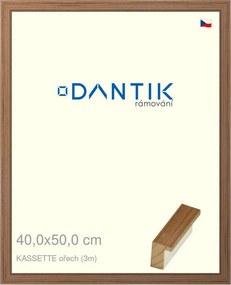 DANTIK rámeček 40x50 | KASSETTE ořech (Plexi Čiré)