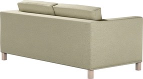 Potah na pohovku IKEA  Karlanda rozkládací, krátký barva béžová látka pletený vzor