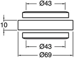 Sapho, Podložka mezi umyvadlo a desku, chrom