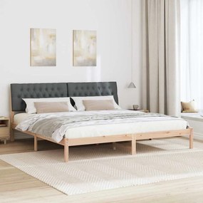 Rám postele s čalouněným čelem s čelo Hnědá 200 x 200 cm 3394379