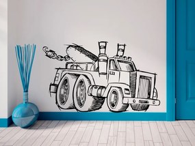 WALLVINIL Samolepky na zeď - Odtahovka Barva: Stříbrná, Pravá / Levá: Pravá (dekorace směřuje/dívá se doprava)