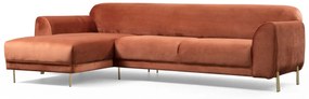 Designová sedačka Haylia 287 cm skořicová - levá