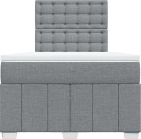 Box spring postel s matrací světle šedá 120x190 cm textil 3291621