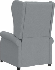 Elektrické polohovací křeslo ušák světle šedé textil 3098319