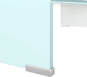 TV stolek / podstavec na monitor sklo zelený 60 x 25 x 11 cm 244143