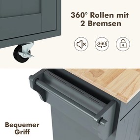 Costway Kuchyňský vozík na kolečkách se zásuvkami, servírovací vozík, kuchyňský