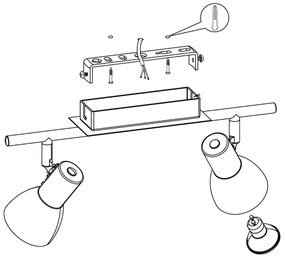 Eglo 94585 - LED bodové svítidlo BARNHAM 2xGU10/3,3W/230V