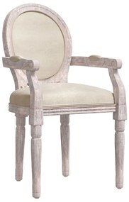 vidaXL Jídelní židle béžová 54 x 56 x 96,5 cm len