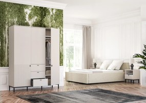 Šatní skříň Korfu 70 156 cm kašmírová/černá