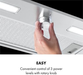 Klarstein Simplica, digestoř, 52 cm, vestavná, 440 m³/h, LED, nerezová ocel
