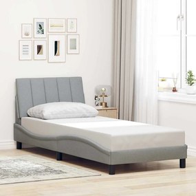 Rám postele bez matrace Hanko světle šedá 80 x 200 cm textil 3310349