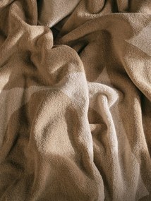 ferm LIVING Bavlněná osuška Ebb Sand 140 x 70 cm, béžová barva, textil