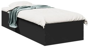 Rám postele černý 90 x 190 cm kompozitní dřevo 3281064