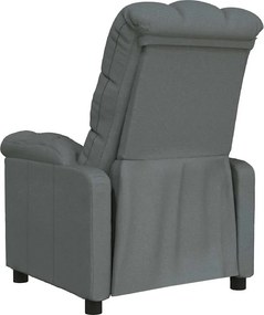 Polohovací křeslo tmavě šedé textil 289797