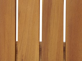Zahradní lavice z akátového dřeva 120 cm polštář terakota SOVANA Beliani