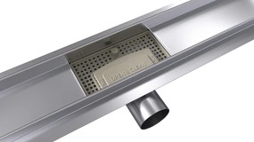 W-DRAINWELL 100 Chrom Odtokový podlahový žlab, vlnky