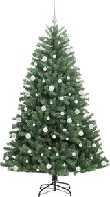 Umělý Skládací Vánoční Strom Zelená 180 cm PVC a kov 3395490