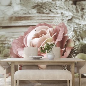 Samolepící fototapeta elegantní vintage růže - 375x250 cm