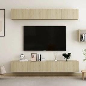 TV skříňky 4 ks dub sonoma 100 x 30 x 30 cm kompozitní dřevo 3078956