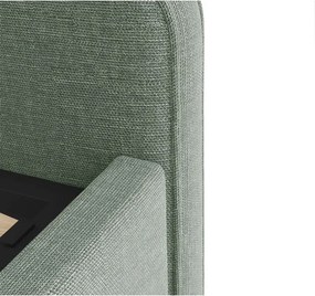 Čalouněná dvoulůžková postel s roštem 140x200 cm v mentolové barvě Eda – Micadoni
