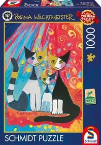 SCHMIDT Puzzle Šťastná kočičí rodina / 1000 dílků / od 12 let