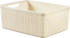 Curver Jute Úložný box M, 36 × 28 × 15 cm, 12 l, béžová