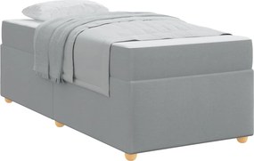 Rám postele s matrací Světle šedá 90 x 200 cm textil 3399328