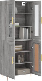Skříň highboard šedá sonoma 69,5 x 34 x 180 cm kompozitní dřevo 3198335