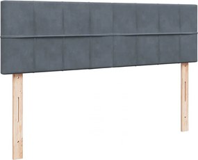 Osmanský rám postele s matrací tmavě šedá 140x200cm samet 3311778