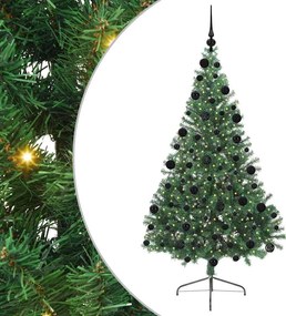 Umělý osvětlený vánoční stromeček Zelená 210 cm PVC 3397025
