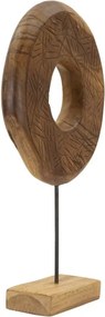 Dřevěná dekorace Dorat 58 cm hnědá