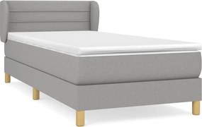 Box spring postel s matrací světle šedý 100 x 200 cm textil 3126861
