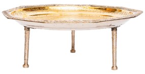 Marocký zlato-stříbrný podnos Arfa 45cm