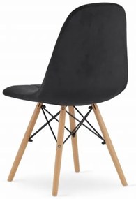 Sametová židle ANKARA černá