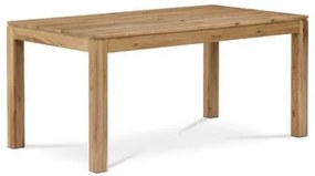Autronic Dřevěný jídelní stůl Stůl jídelní 160x90x75 cm, masiv dub, povrchová úprava olejem (DS-F160 DUB)