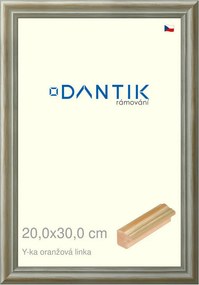 DANTIK rámeček 20x30 | Y-ka oranžová linka (Sklo Čiré)